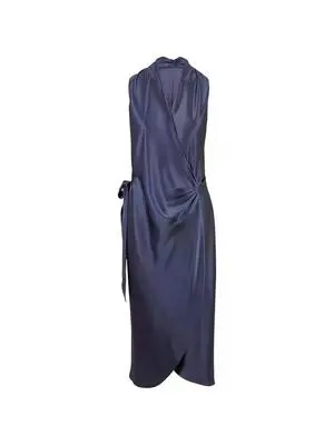 PETER COHEN Nikki Sleeveless Wrap Midi Dress
