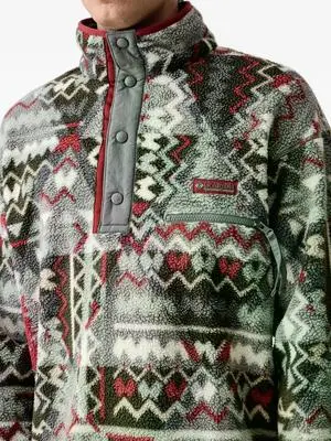 Columbia Hellvetia Ii Geometric-print Fleece Sweater - Grey