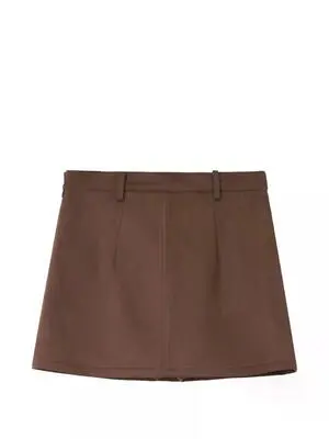 B+AB Wrap-style Panelled Mini Skirt - Brown