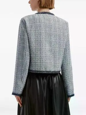 B+AB Tweed-effect Braided-trim Jacket