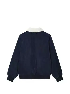 CHOCOOLATE Corduroy-texture Bomber Jacket - Blue