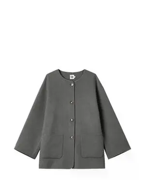 B+AB Scarf-detail Button-up Coat