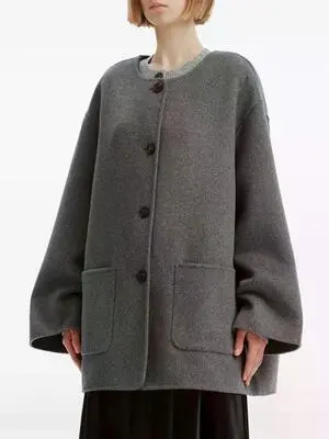B+AB Scarf-detail Button-up Coat