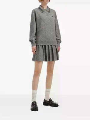 B+AB Marl-effect Pleated Mini Skirt Set