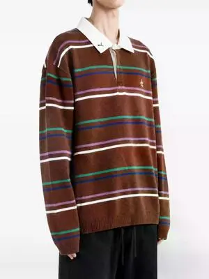 PUMA Striped Long-sleeve Polo Shirt