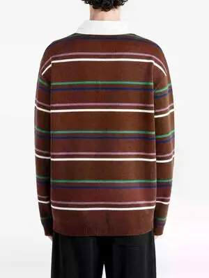 PUMA Striped Long-sleeve Polo Shirt