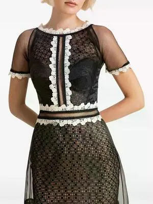 GEMY MAALOUF Lace-trim Maxi Dress