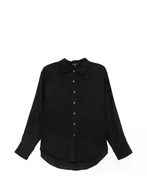 JAMES PERSE Button-up Linen Shirt - Black