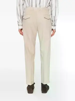 BARBA NAPOLI Roma Drawstring-waist Pleated Trousers - Neutrals