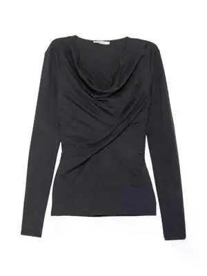 Paloma Wool Junco Ruched Cowl-neck Top - Grey