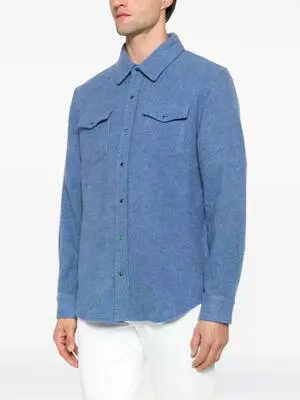 GOD'S TRUE LINEN Button-down Flap-pocket Shirt