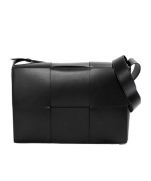 Bottega Veneta Large Intrecciato Crossbody Bag - Black