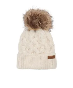 Barbour Cable-knit Scarf And Beanie Hat Set