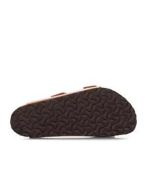 BIRKENSTOCK Orange Two-strap Cork Slide Sandals