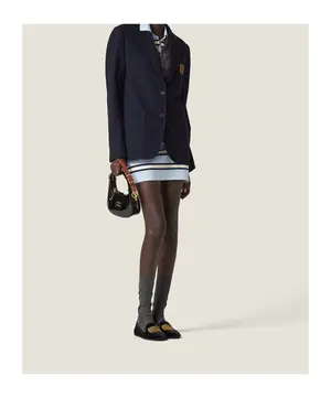 Miu Miu Silk And Cotton Miniskirt