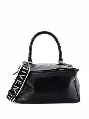 Givenchy Pandora Bag Crinkled Patent Small Satchel - Black