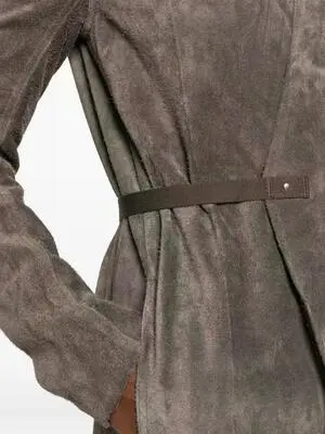 Rick Owens Suede Wrap-style Coat