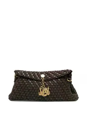 Just Cavalli Woven Logo-charm Shoulder Bag - Brown