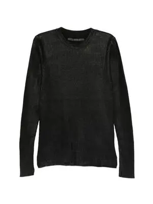 JULIUS Ribbed-knit Metallic-finish Sweater