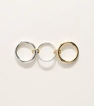 SPINELLI KILCOLLIN Sterling Yellow Gold And Diamond Libra Ring