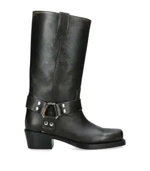 Paris Texas Leather Roxy Knee-high Boots 45 - Black