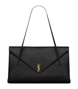 Saint Laurent Large Leather Simone Shoulder Bag - Black