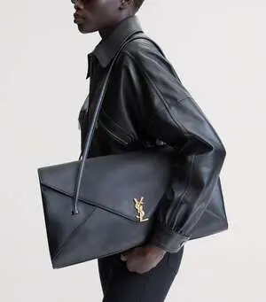 Saint Laurent Large Leather Simone Shoulder Bag
