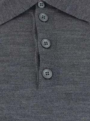 Emporio Armani Polo Collar Knitted Sweater