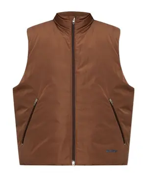 JIL SANDER Padded Zip-up Vest - Brown