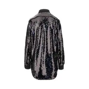 Alberta Ferretti Sequinned Oversized Shirt - Black