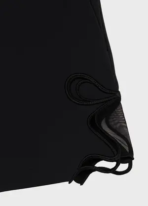Blumarine Intarsia-embroidered Cady Shorts