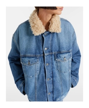 Acne Studios Teddy-trimmed Denim Jacket