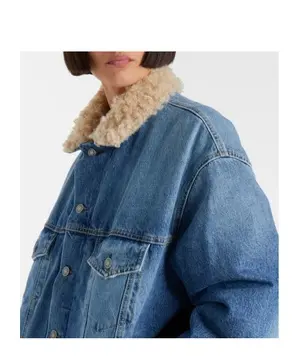 Acne Studios Teddy-trimmed Denim Jacket