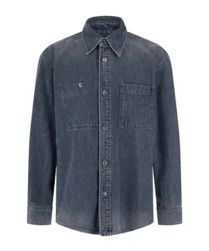 WOOYOUNGMI Graphic Back Denim Shirt