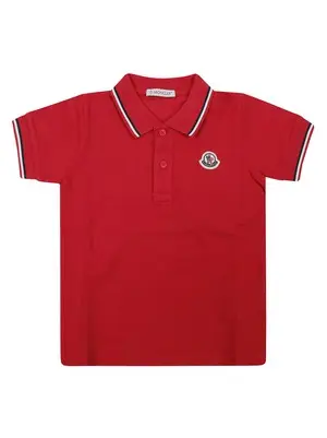 Moncler Logo-patch Tipped Polo Shirt
