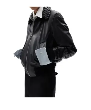 Bottega Veneta Shiny Leather Padded Blouson