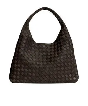 Bottega Veneta Large Campana Shoulder Bag - Espresso