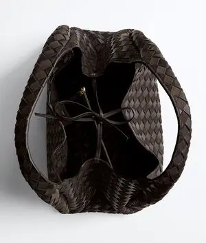 Bottega Veneta Large Campana Shoulder Bag - Espresso