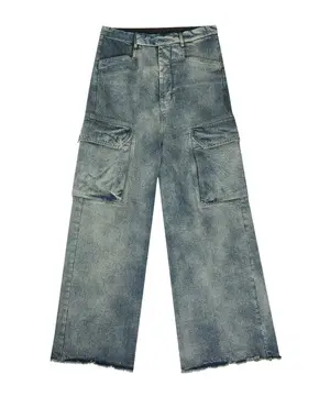 Rick Owens Denim Wide-leg Pants - Gray