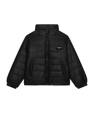 Dolce & Gabbana Logo-patch Padded Jacket - Black