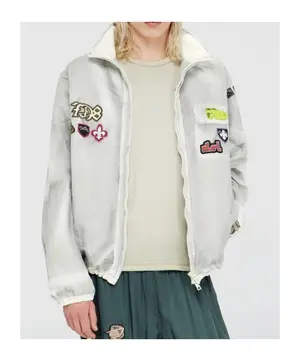 DIESEL® Windbreaker With Trompe Loeil Patches