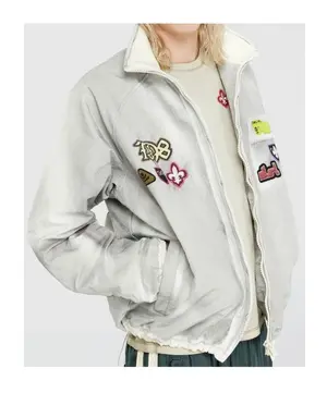 DIESEL® Windbreaker With Trompe Loeil Patches