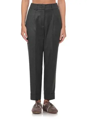 Peserico Cuffed Straight-leg Pants