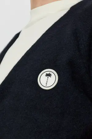 Palm Angels Long-sleeved Knitted Cardigan
