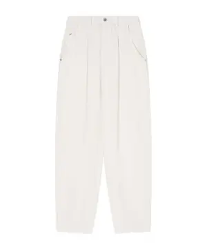 Emporio Armani J8h Relaxed-fit Garment-dyed Lyocell Trousers - White