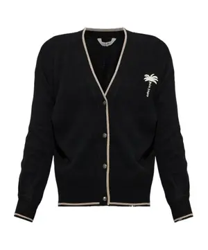 Palm Angels Long-sleeve Cardigan - Black