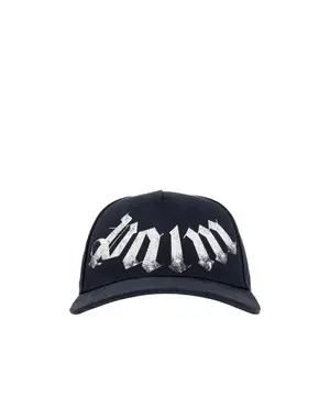 Palm Angels Logo Hat - Navy Blue