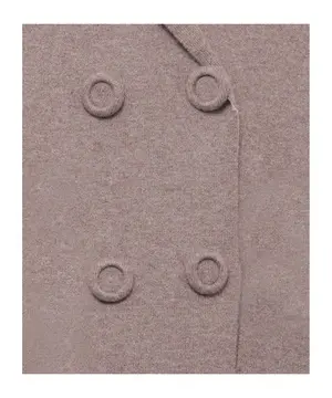 D.exterior Ribbed-trim Double-breasted Coat