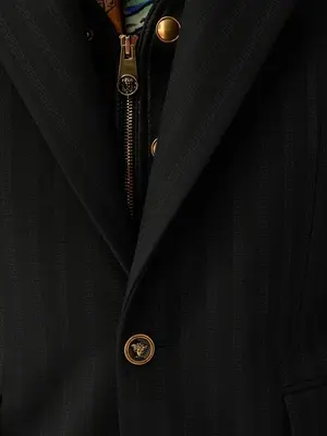 Versace Jacquard Wool Blazer