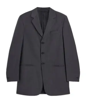 JIL SANDER Fil-à-fil Wool Tailored Jacket - Fog